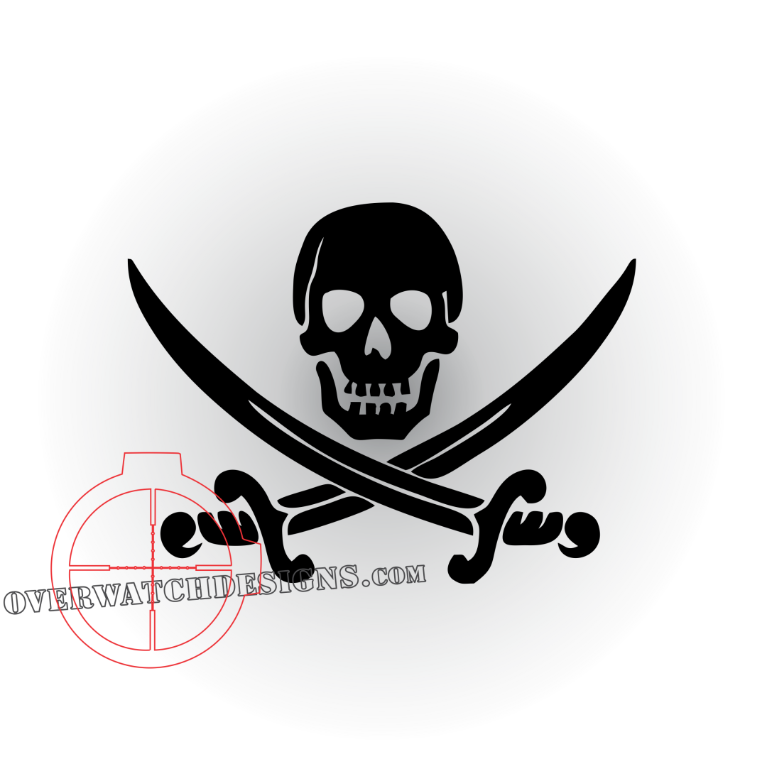 Pirate Flag Decal, chase the booty and get the sticker
