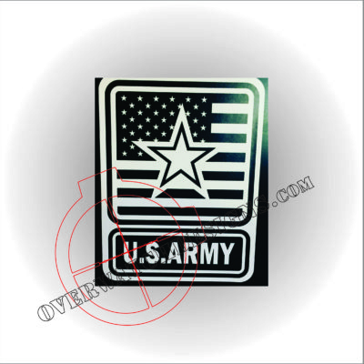 U.S. Army Sticker, The ARMY logo with the American Flag and large star ...