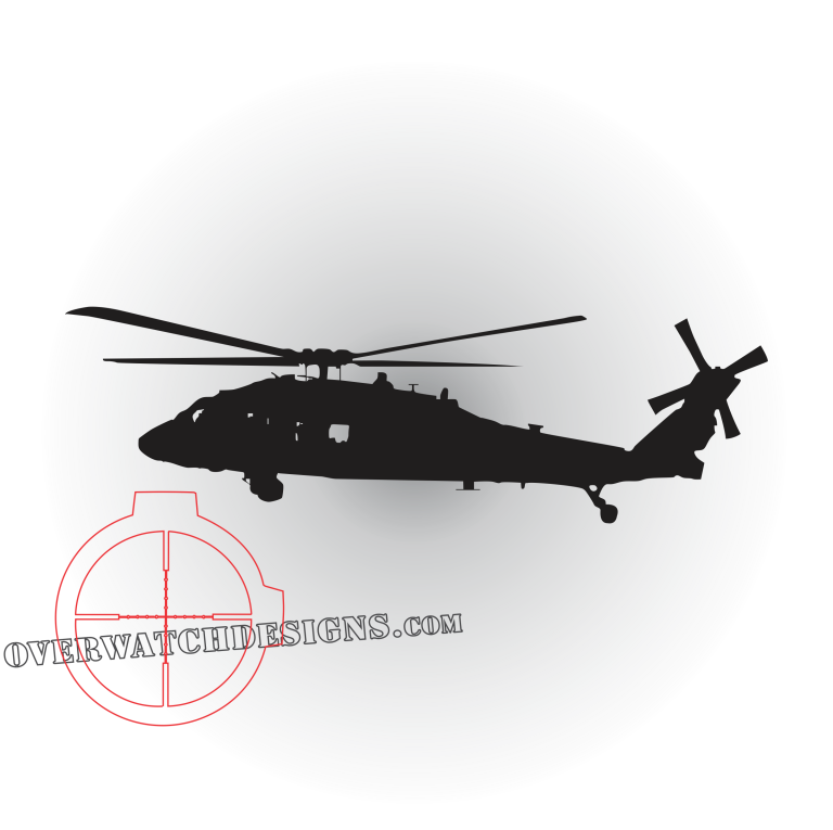UH 60 Blackhawk Helicopter Decal made by Overwatch Designs