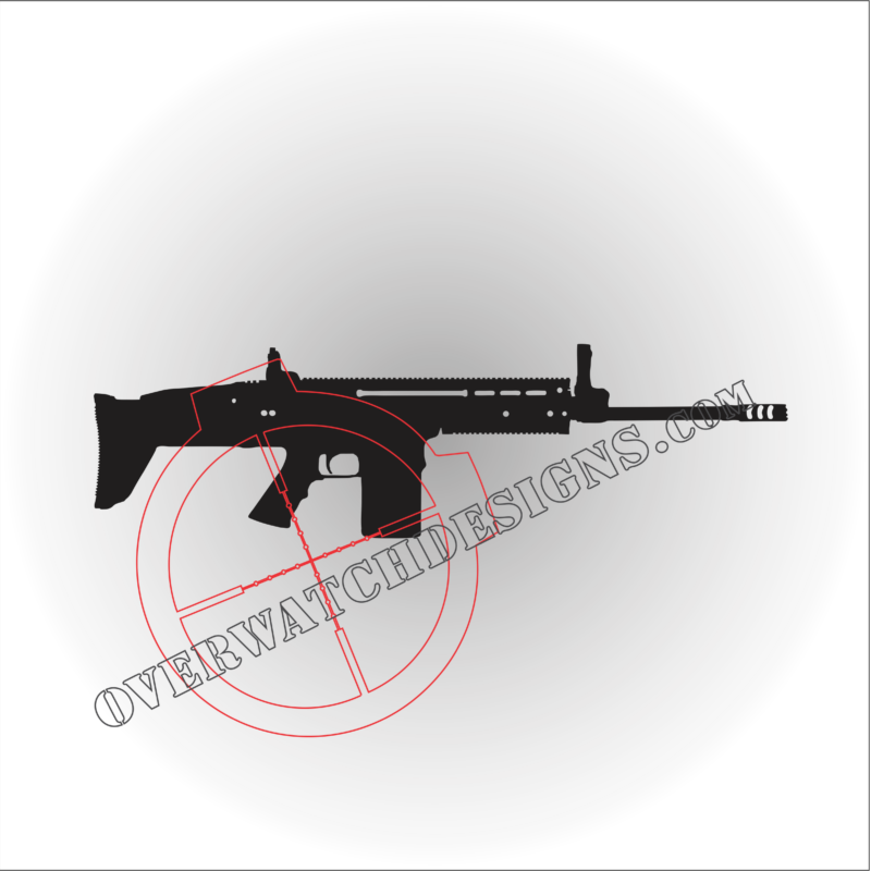 SCAR Rifle Sticker - Overwatch Designs