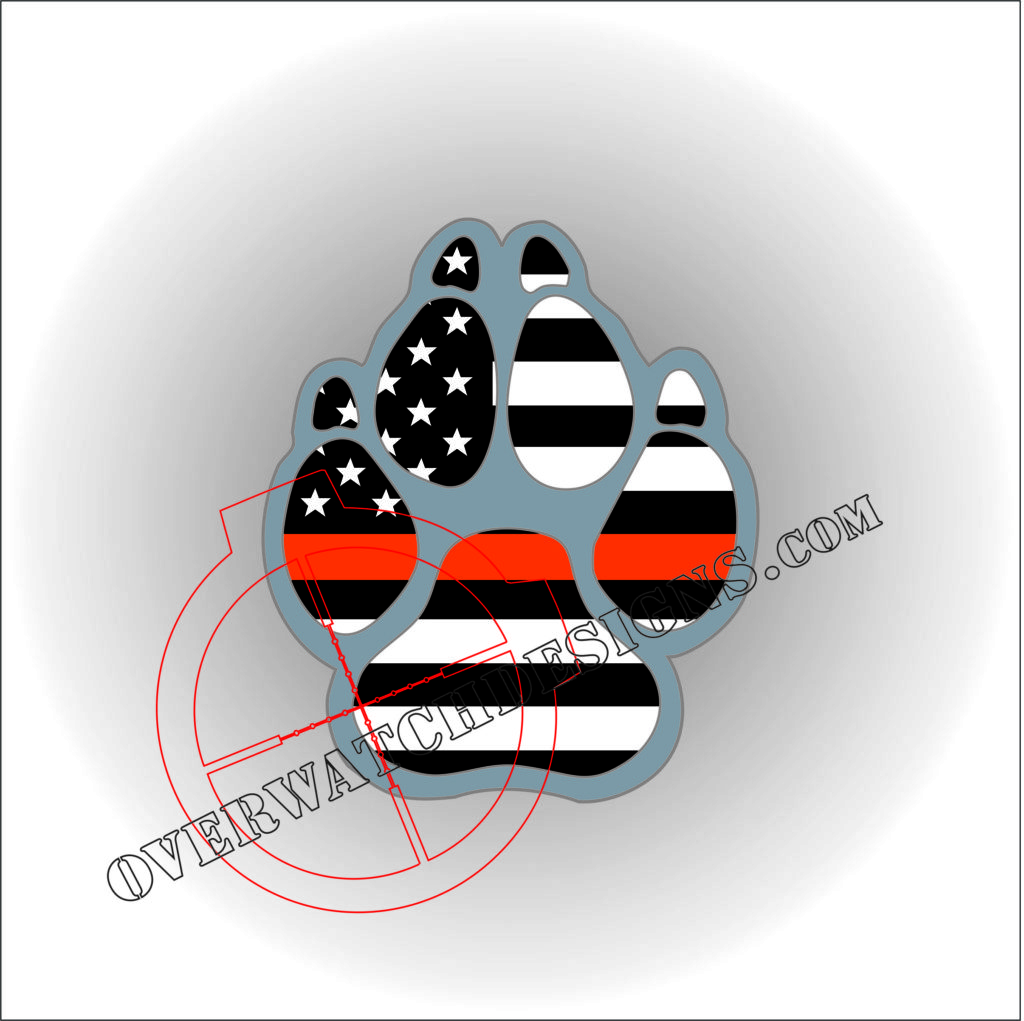 SAR K9 Paw Decal - Overwatch Designs