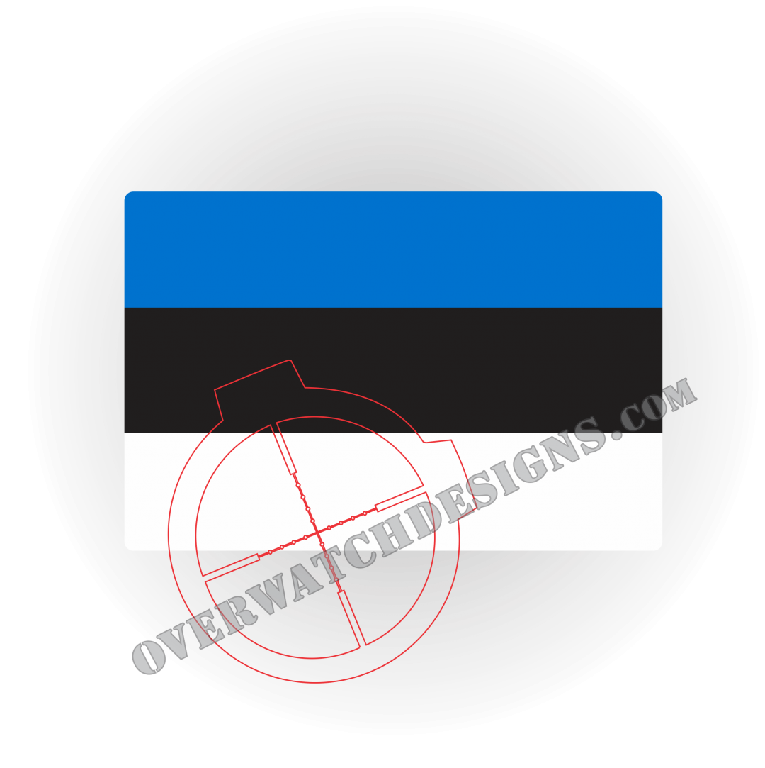 Estonia Flag Sticker - Overwatch Designs